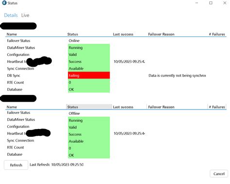 Db Sync Failing On Active Agent In Failover Pair Dataminer Dojo