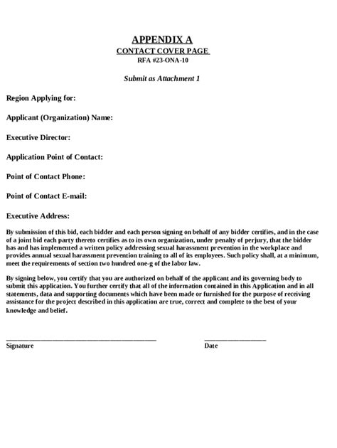 Sample Appendix Cover Pagepdf Dos Ny Doc Template Pdffiller