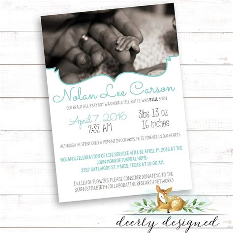 Infant Funeral Program Etsy