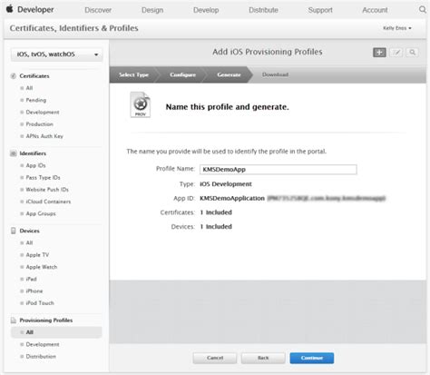 Generating The Provisioning Profile