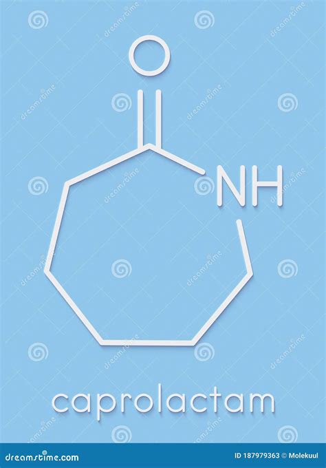 Caprolactam Molecule Molecular Structures Cyclic Amide 3d Model