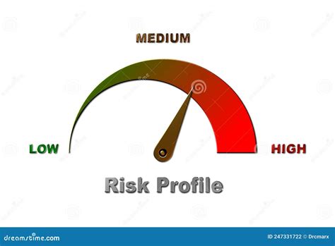 A 3d Rendered Illustration Of A Risk Profile Gauge Stock Illustration
