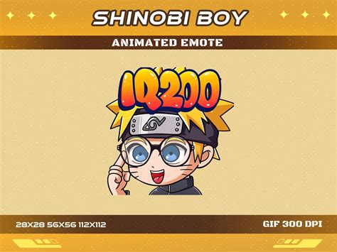 Iq Ninja Hokage Animated Emote Ninja Iq Animated Shinobi Twitch Discord Youtube Emote Etsy