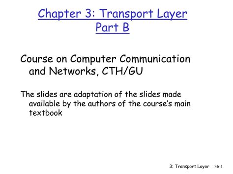 Ppt Chapter 3 Transport Layer Part B Powerpoint Presentation Free Download Id 4030848