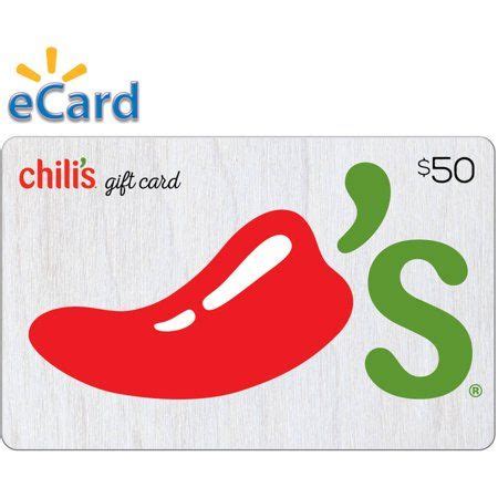 Chilis 50 T Card Email Delivery T Card Et