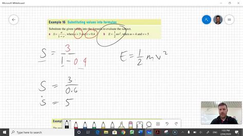 Substituting Values Into Formulas Youtube