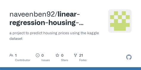 Github Naveenben92linear Regression Housing Price Prediction A