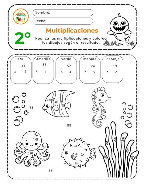 Aprendo 🌟multiplicaciones Para Niños De Segundo Grado De Primaria