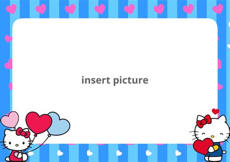 Heart Hello Kitty Png Frame Printable Png Frames Cartoon Character Png Photo Frames