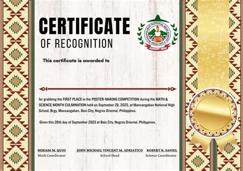 Geometric Ethnic Bordered Certificate Landscapepptx
