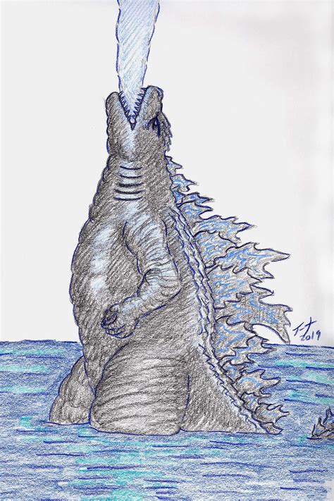 Godzilla Shooting Atomic Breath Coloring Page