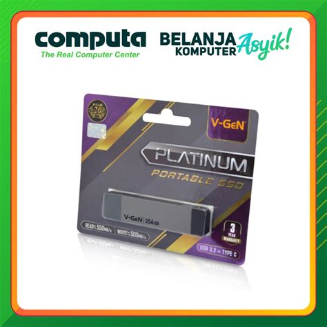 Jual SSD Eksternal V GEN Portable Platinum 128 GB Harga Murah Bergaransi Resmi Computa