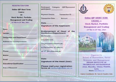 Aicte Qip Stc On Stock Market Portfolio Management And Trading