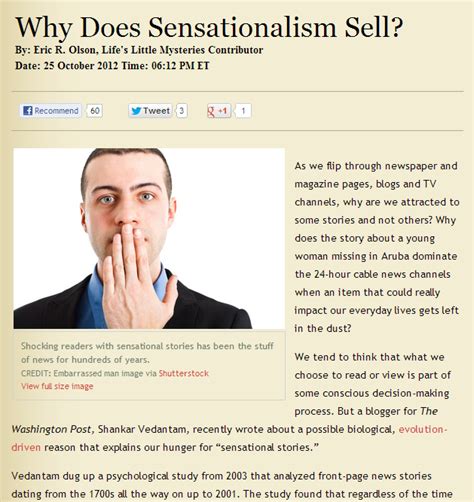 Joshs Epq Summary Why Does Sensationalism Sell