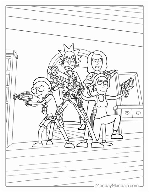 Rick And Morty Coloring Page Free
