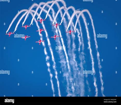 Indian Air Forces Surya Kiran Aerobatic Team Planes Performing