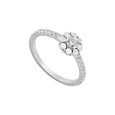 Nhẫn Kim Cương Vàng Trắng 14k Pnj Ddddw060557