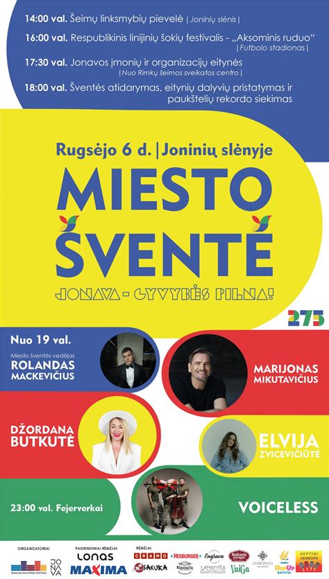 Jonavos Miesto šventė Jonavos KultŪros Centras