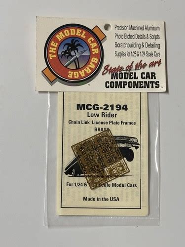 Scale Model Car Garage Mcg 2194 Low Rider License Plate Frame 124