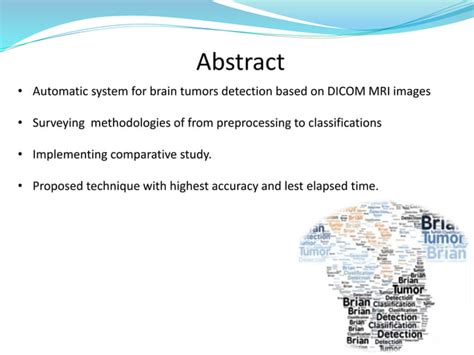 Automatic System For Detection And Classification Of Brain Tumors Ppt