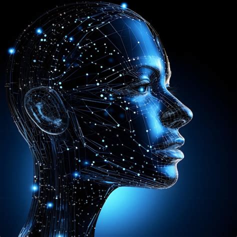 Premium Ai Image Artificial Intelligence Wireframe Human Created With