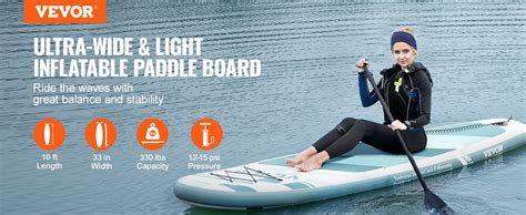 Vevor Opblaasbaar Stand Up Paddleboard 3048 X 8382 X 1524 Mm Pvc Sup