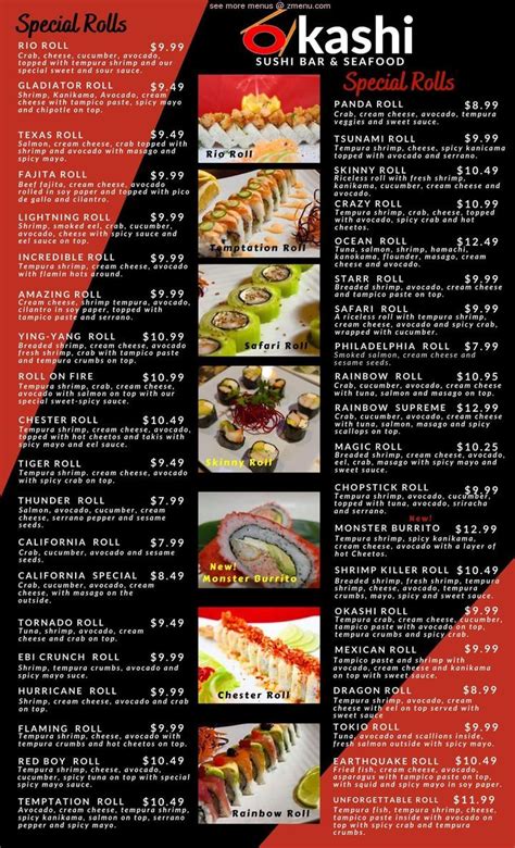 Online Menu Of Okashi Sushi Bar And Seafood Restaurant Rio Grande City
