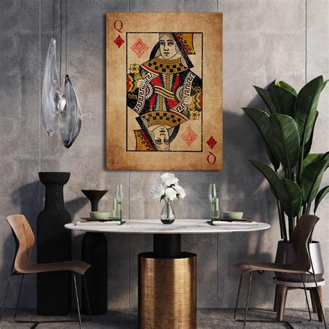 Vintage Queen Of Diamonds Art Musaartgallery™