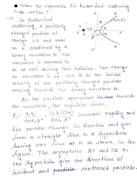 Solution Rutherford Scattering Cross Section Derivation Studypool