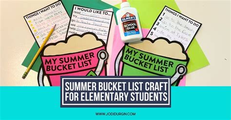 Summer Bucket List Craft For Elementary Students Teaching With Jodi Durgin And Company