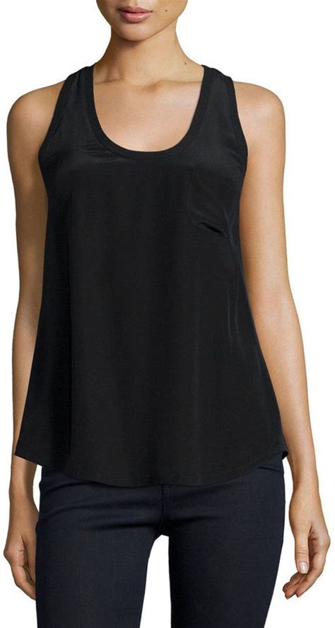 Joie Alicia Racerback Pocket Tank Caviar Pocket Tank Racerback