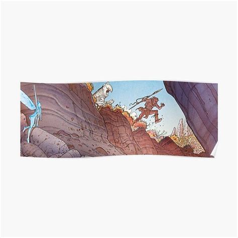 Moebius Edena Stel Moebius Comic Desert Fairy Spear Dinosaur Jump Comic French Comic