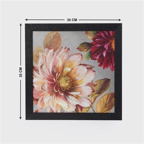 Buy Aura Flora Wood Morning Flower Picture Frame 35x35cm From Home