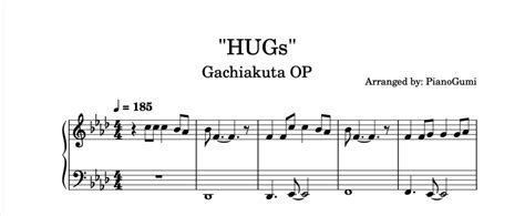 Gachiakuta Op Hugs Easy Piano Sheet Music
