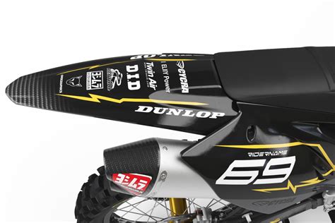 Kawasaki Carbon Graphics Kit Yellow Omxgraphics