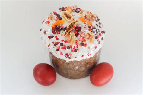 Easter Bread Paska With Sweet Glaze Stock Image Image Of Ukraine Spring 316923043