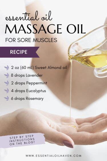 Diy Massage Oil For Sore Muscles With 5 Easy Ingredients Recipe
