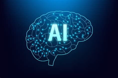 인공 지능 기술 칩 로봇 공학 개념 전자 뇌 지능 과학 및 마음의 미래 지향적 개념 기술 및 엔지니어링 개념 벡터 일러스트 레이 션 3차원 형태에 대한 스톡 벡터 아트 및