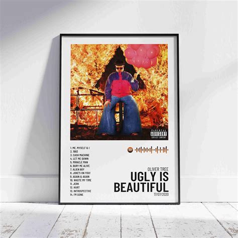 Ugly Is Beautiful Poster Digital álbum Oliver Tree Urban Sound Prints