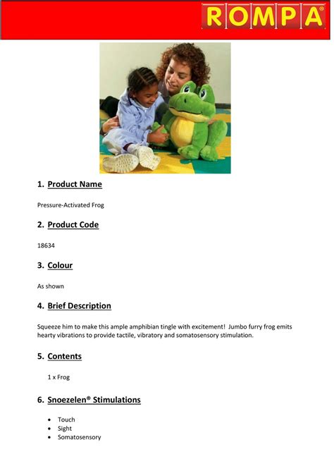 Rompa Pressure Activated Frog Manual Pdf Download Manualslib