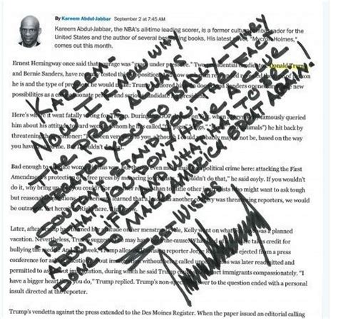 Kareem Abdul Jabbar Rips Donald Trump Gephardt Daily