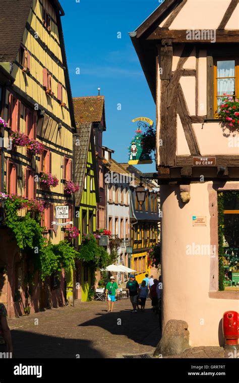 France Haut Rhin 68 Route Des Vins Rue Du Village De Riquewihr