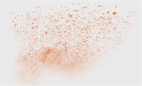 Orange Powder Cloud Lens Flare Effect Glittering Orange Dust