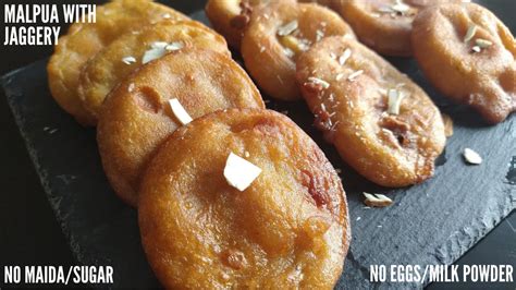 Malpua Recipe मालपुआ Malpova Malpura Malpua Without Maida Jaggery Malpua Youtube