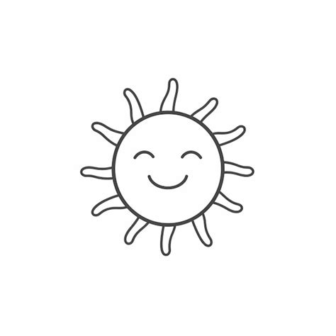 Premium Photo A Drawing Of A Sun With A Smile Drawn On It