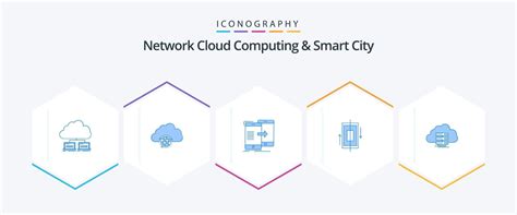 Network Cloud Computing And Smart City 25 Blue Icon Pack Including Synchronization Syncing