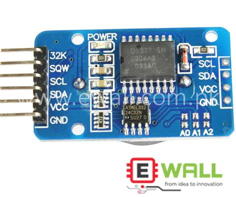 Ewall Ds3231 At24c32 Iic Real Time Clock Module With Non Rechargeable
