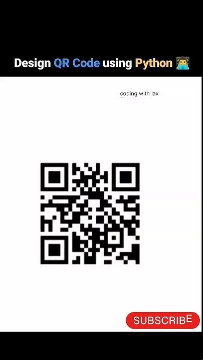 Design Qr Code Using Python Coding Pythonprogramming Youtube