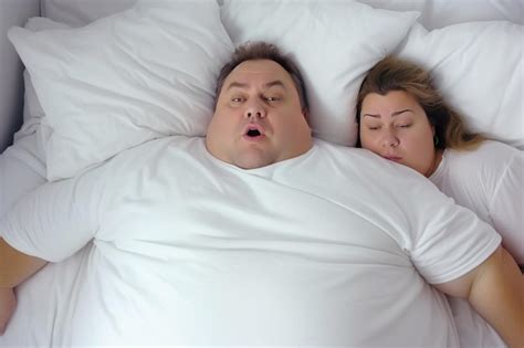 Premium Ai Image Top Portrait Of Overweight Man Snoring Loudly While