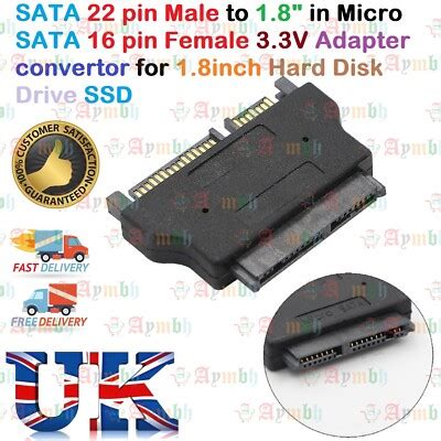 1 8 Inch 16pin Micro Sata Hdd Ssd 3 3v To 2 5 Inch 22pin Sata 5v